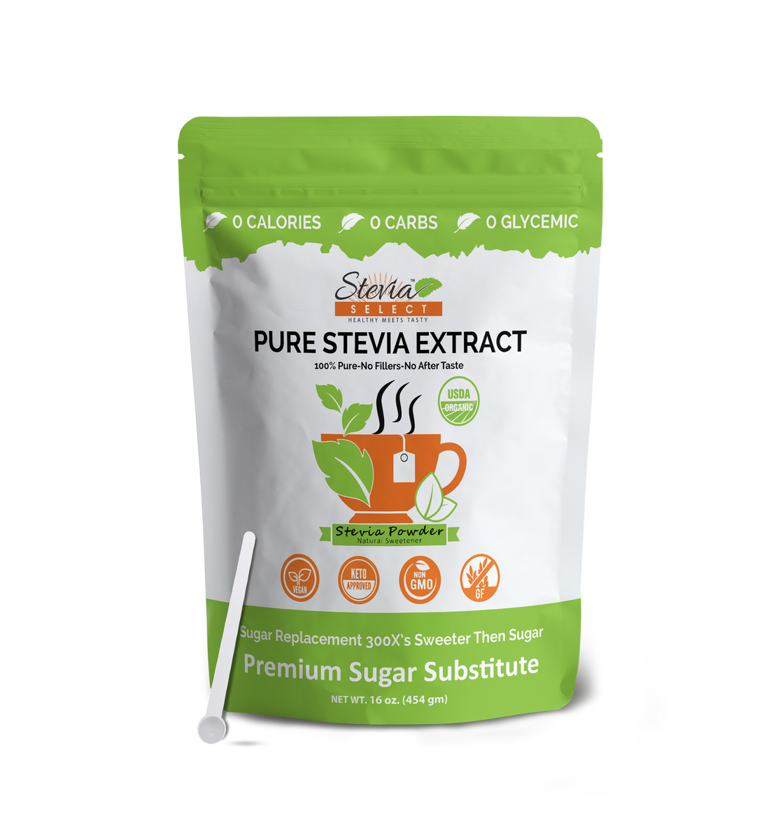 Pure Organic Stevia Extract No Fillers No Bitter Aftertasten