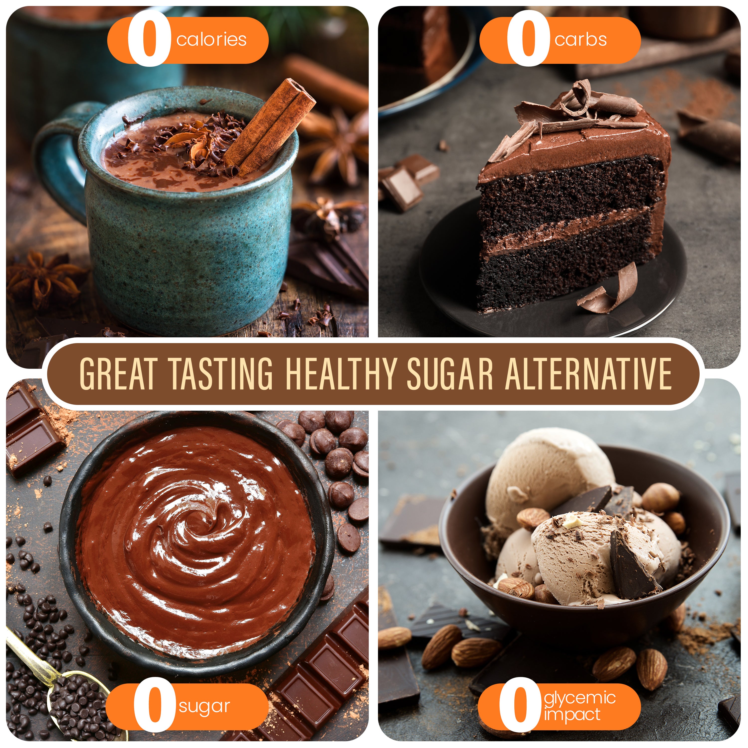 Stevia Liquid Dark Chocolate Sweet Drops | Premium Stevia Flavor-No ...